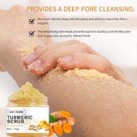 Natural Turmeric Face Body Scrubs Skin Whitening Brightening For Dark Spots